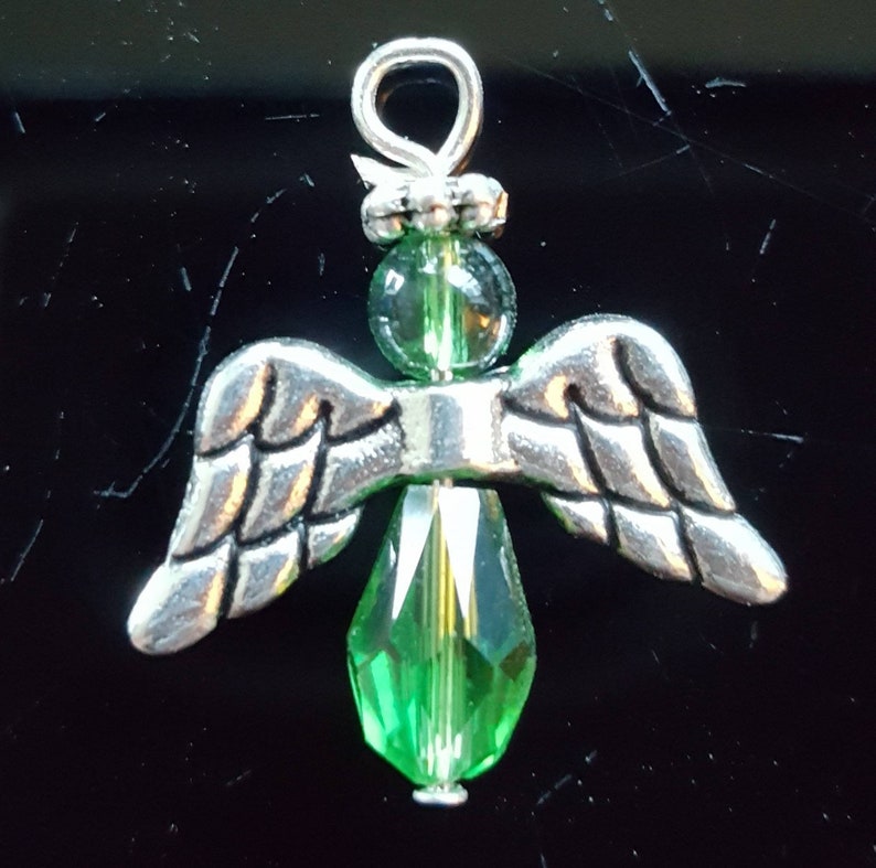 Gold Silver Angel Charm Colorful Beaded Angels Crystal Angel - Etsy