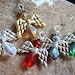 Gold Silver Angel Charm, Colorful Beaded Angels, Crystal Angel Pendant ...