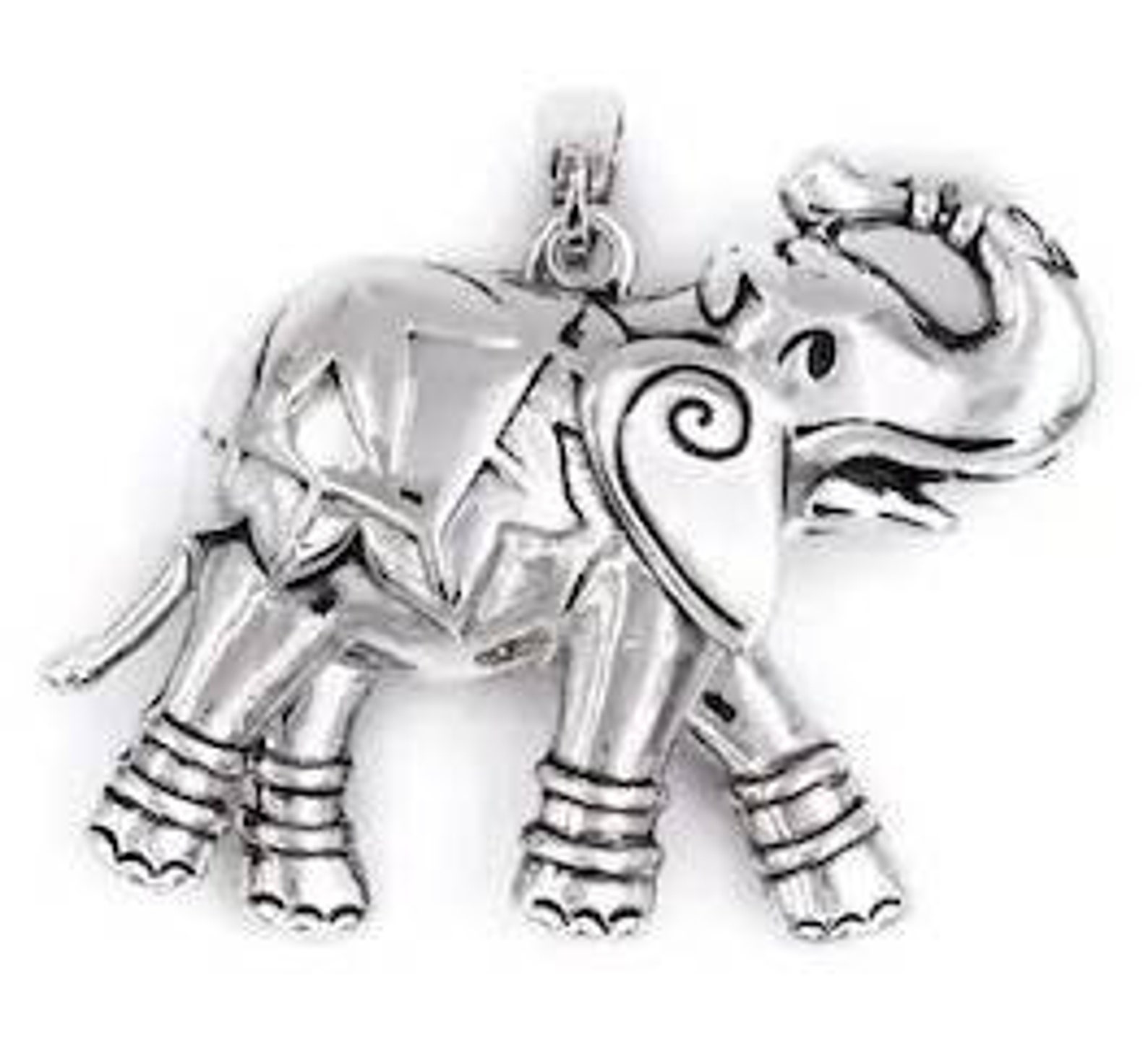 Silver Elephant Pendant Elephant Jewelry Antique Silver - Etsy