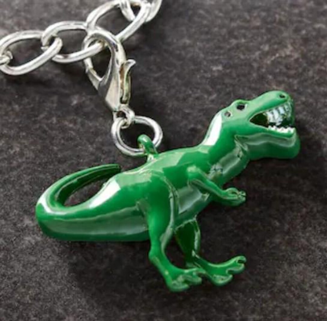 Clip on T Rex Trex Charm, Cute T Rex T-rex Pendant, Tiny Dinosaur for ...