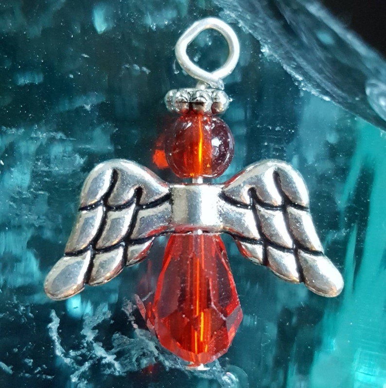 Gold Silver Angel Charm Colorful Beaded Angels Crystal Angel - Etsy