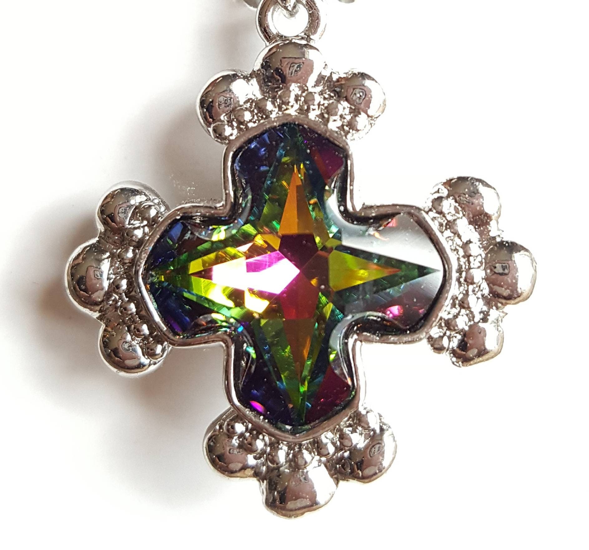 Swarovski crystal cross charm Swarovski crystal cross | Etsy