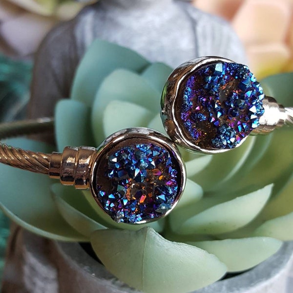 Druzy Stone Bracelet - Etsy
