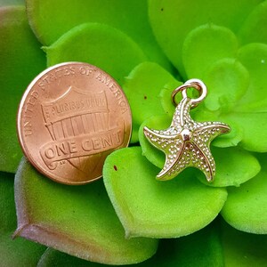 Rose Gold Starfish Charm, Rose Gold Charms, Tiny Rose Gold Starfish ...