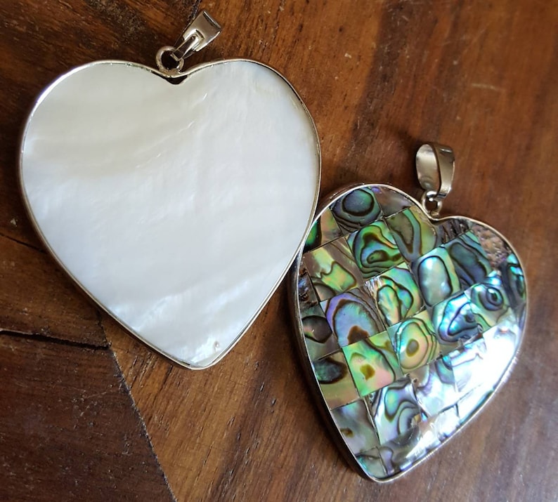 Abalone Pendant, Abalone Jewelry, Abalone Heart Pendant, Abalone Shell ...