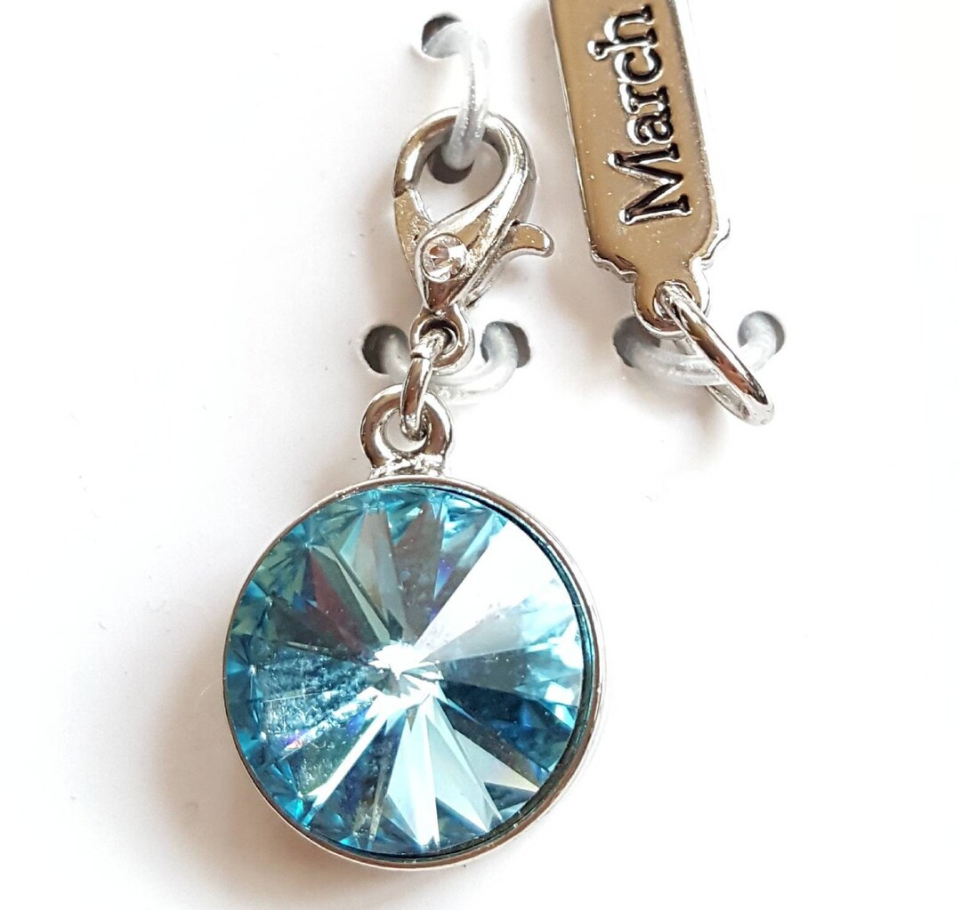 Swarovski Crystal March Birthstone Charm, Genuine Swarovski March ...