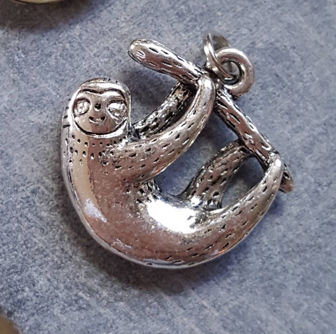 Silver Sloth Charm Gold Sloth Charm Silver Sloth Pendant - Etsy