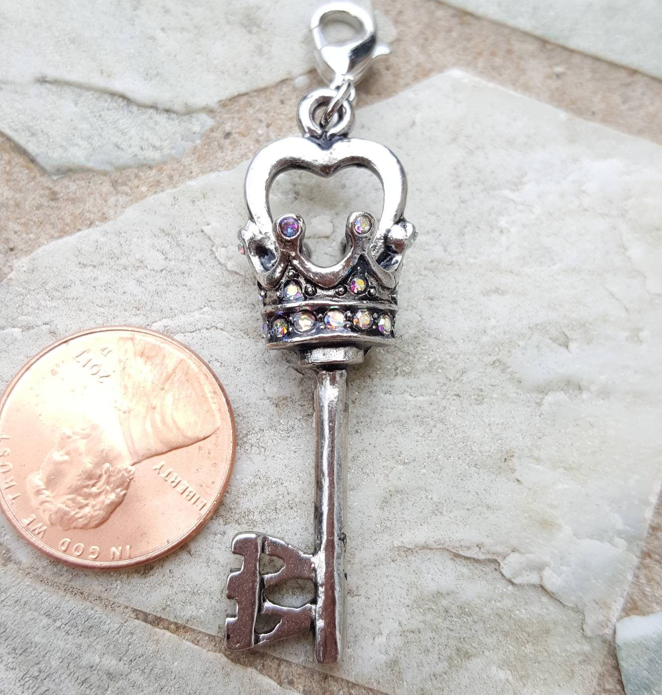 Key Charm Pendant Clip on Charms for Bracelets Necklaces | Etsy