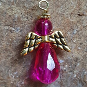 Gold Angel Charms, Colorful Beaded Angels, Crystal Angel Pendants for ...