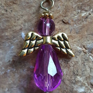Gold Angel Charms, Colorful Beaded Angels, Crystal Angel Pendants for ...