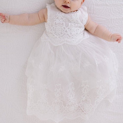 Christening Gown White Newborn Baby Dress Newborn Lace - Etsy