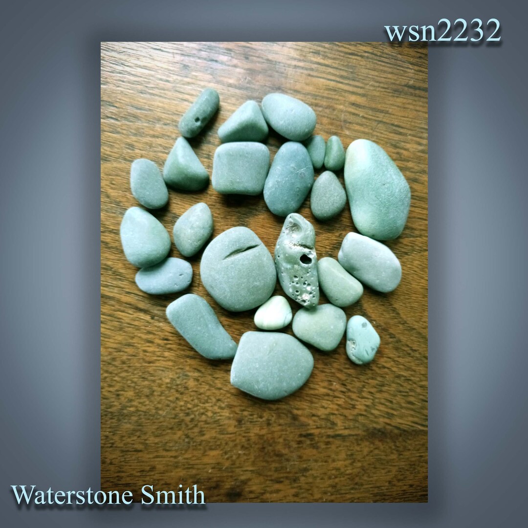 Lake Erie Green Slag Stone Collection/ Jewelry Supply by Waterstone ...