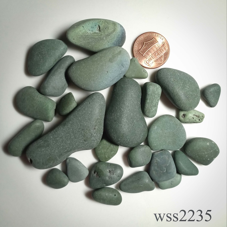 Lake Erie Green Slag Stone Collection/ Jewelry Supply - Etsy