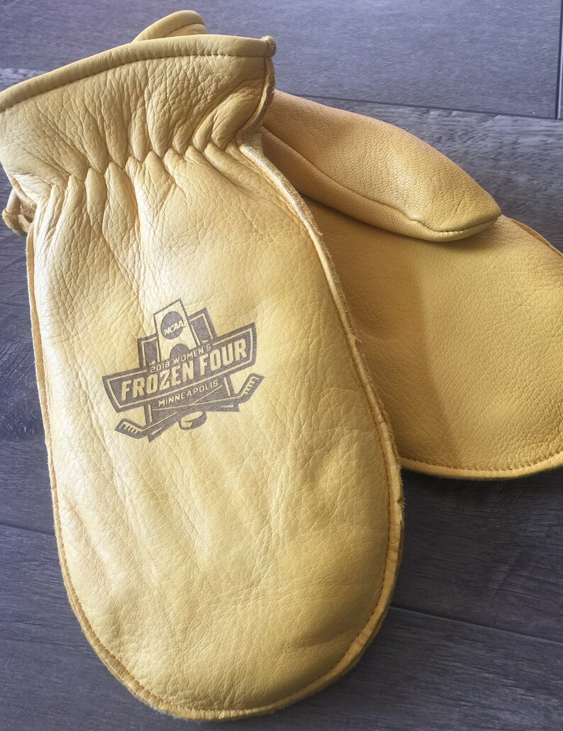 Leather Hockey Chopper Mittens | Custom Leather Mittens | Personalized ...