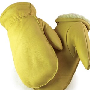 Leather Chopper Mittens With State Logo Engraved | Custom Engraved ...