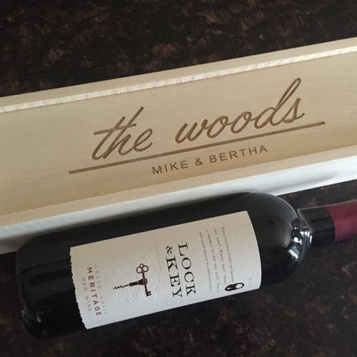 Custom Engraved Wood Wine Box Gift Personalized for Wedding - Etsy
