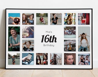 16th Birthday Photo Collage | Etsy