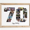 Number 4 Anniversary Photo Collage, Fourth Birthday Gift, Custom Baby ...