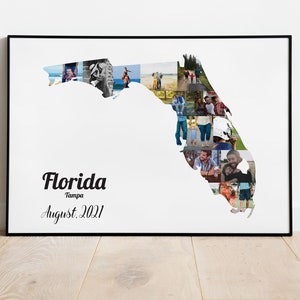 Florida Photo Collage, Custom Printable Wall Art, Family Wedding ...