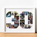30th Birthday Photo Collage, 30th Anniversary Number Collage, Custom 30 ...