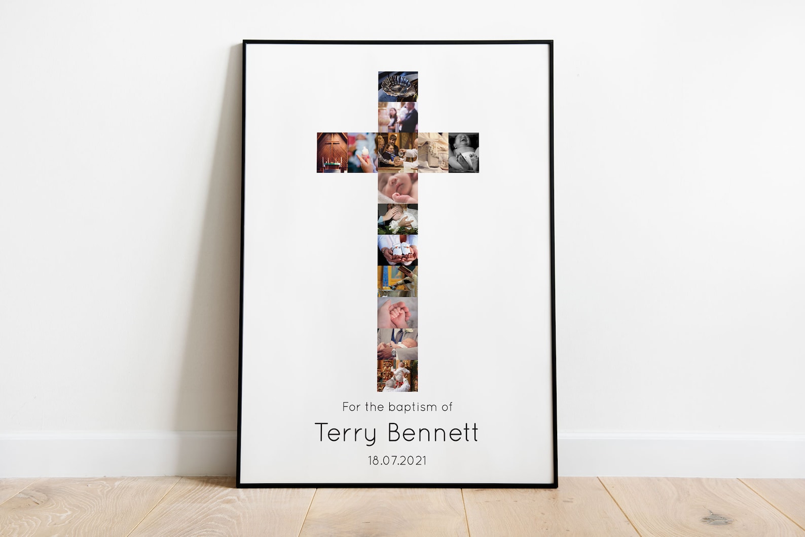 Custom Cross Photo Collage Baby Baptism or Christening Gift - Etsy