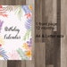Tropical Perpetual Wall Calendar, Printable Monthly Yearly Anniversary ...