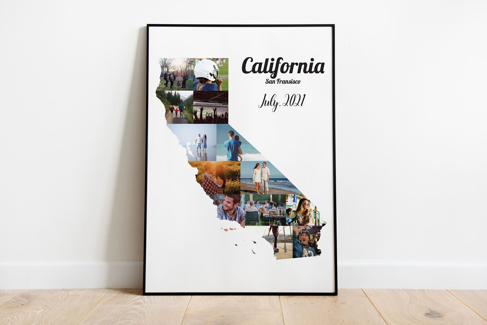 California Photo Collage Custom Printable Wall Art Family - Etsy