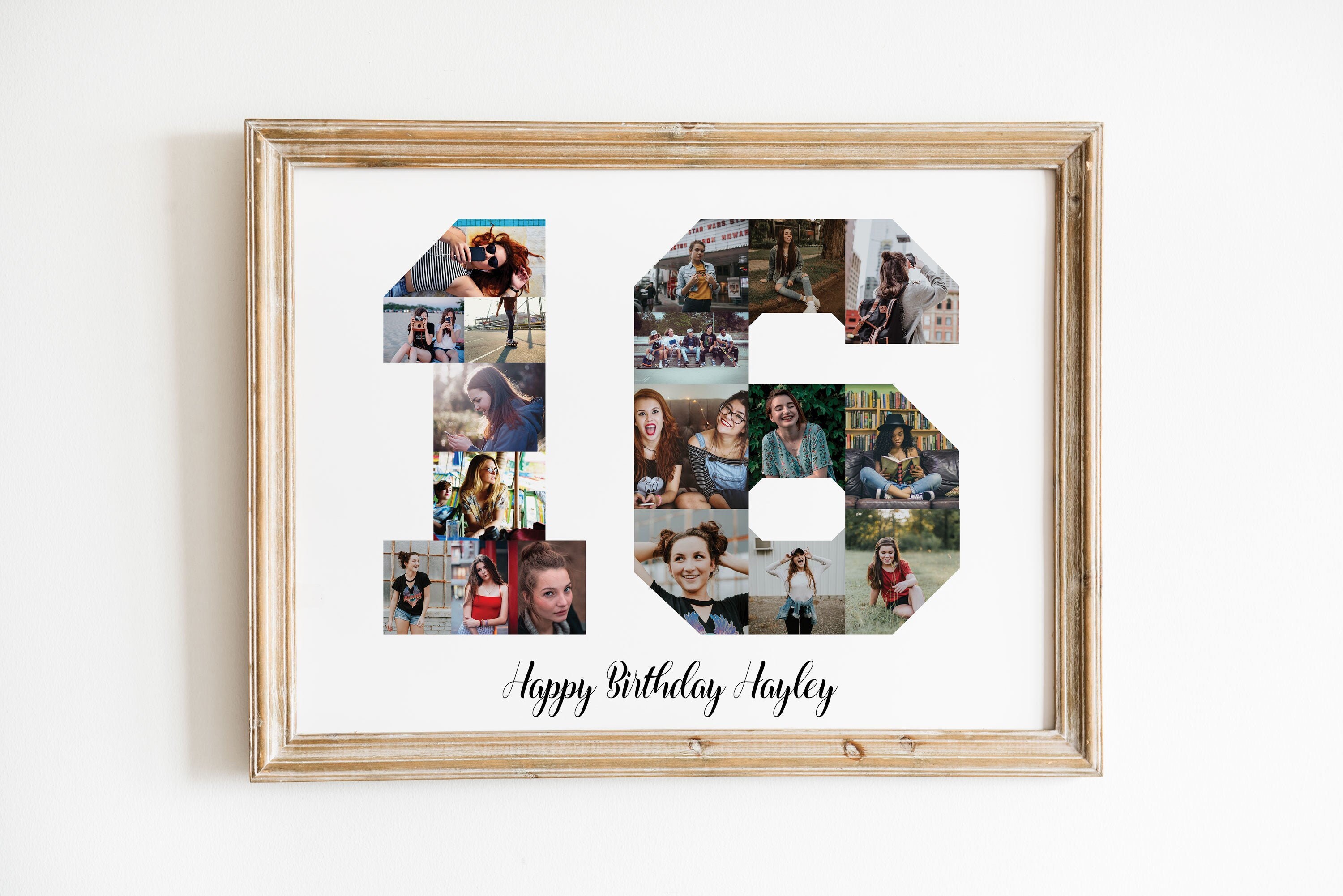 16th birthday photo collage Sweet sixteen gift for your | Etsy