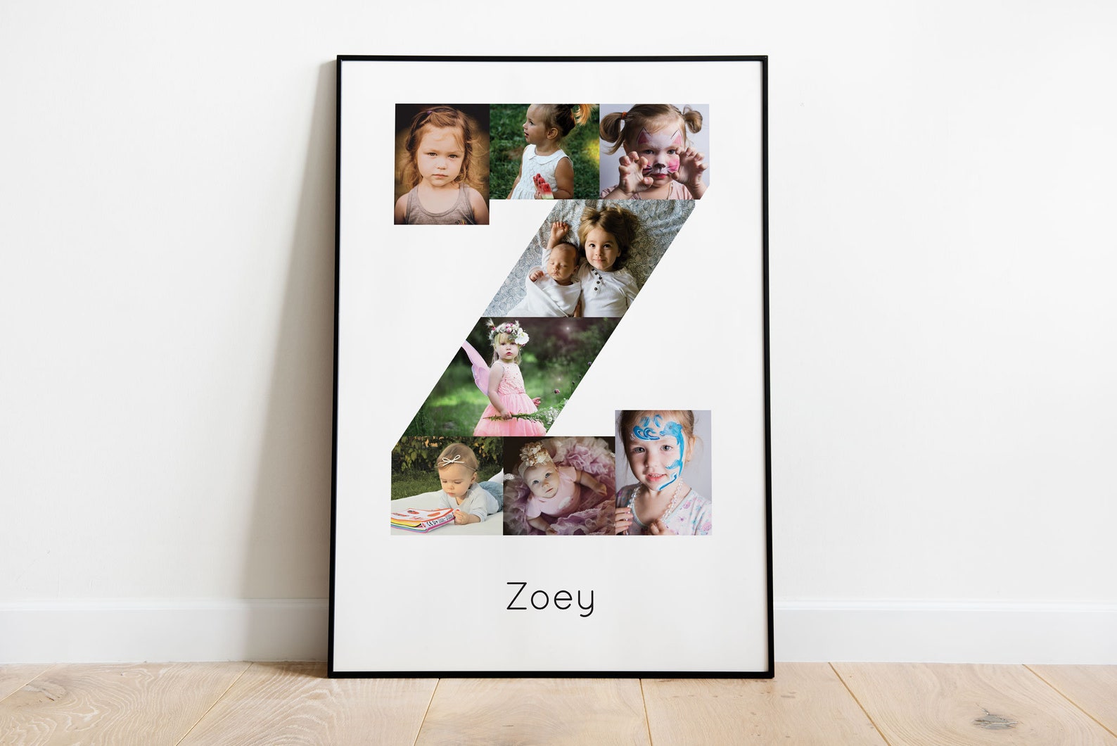 Letter Z Photo Collage Name With Z Photo Gift Newborn Photo - Etsy