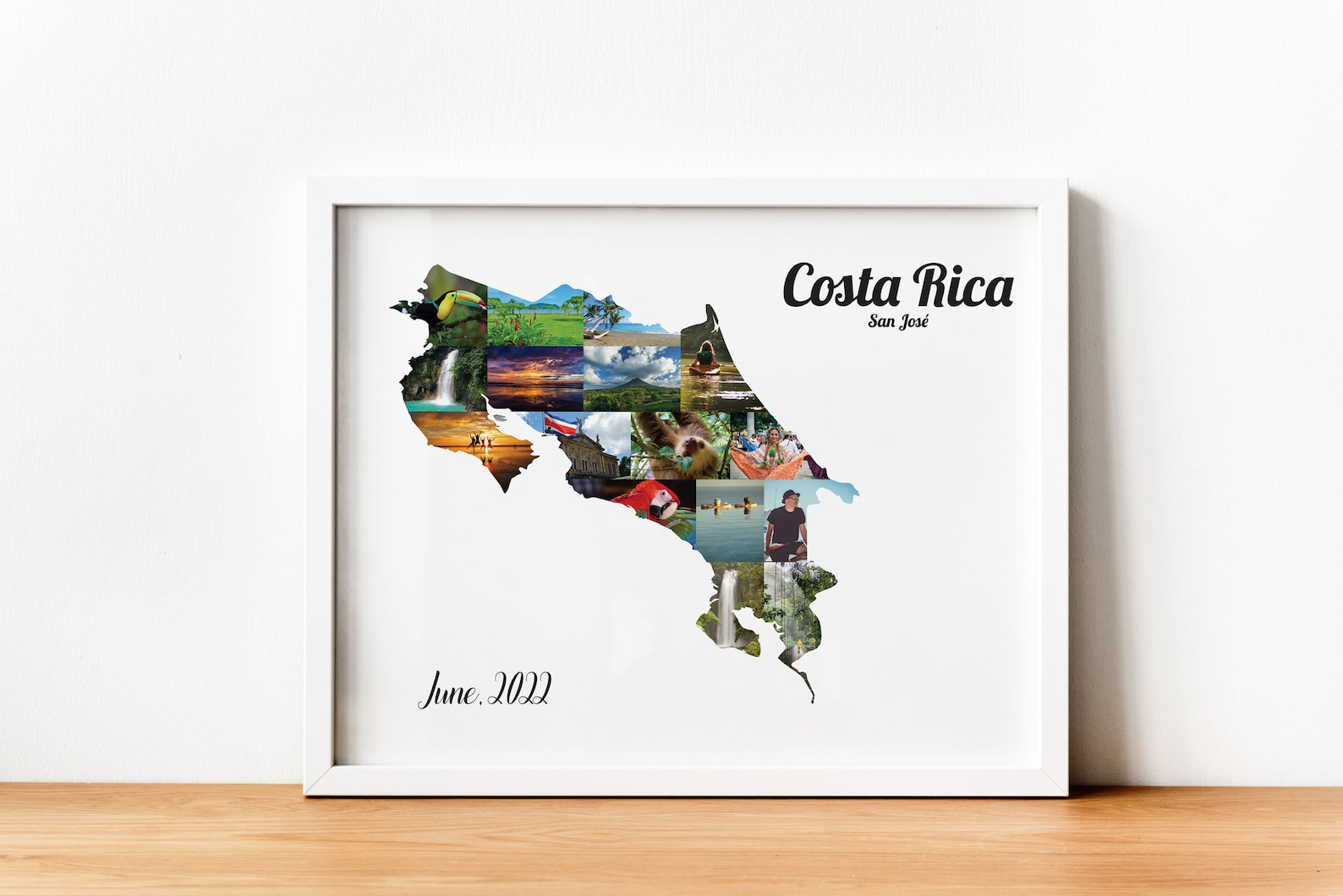 Costa Rica Photo Collage Honeymoon Wedding Gift Custom Travel - Etsy