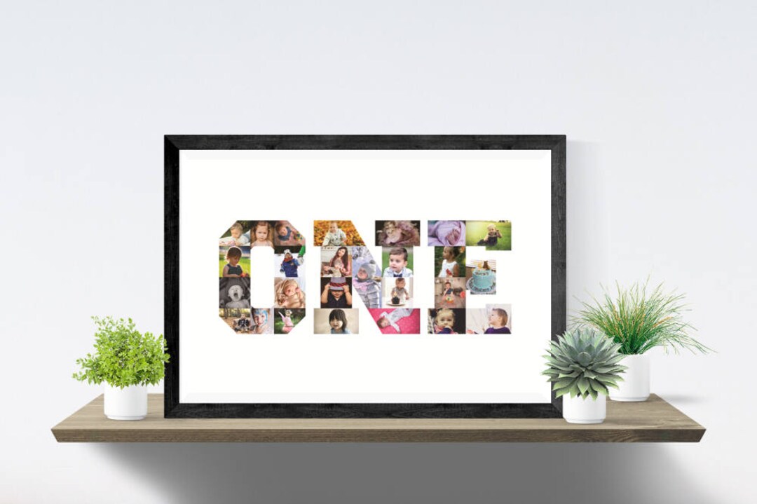 Number ONE Photo Collage, First Birthday Gift, Babys First Birthday ...