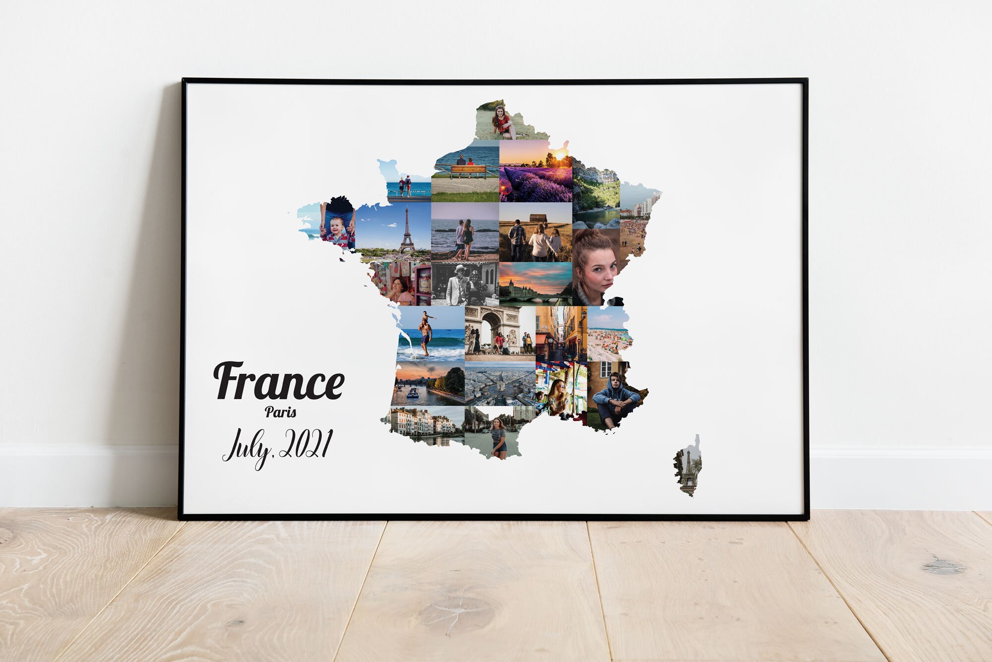 France Photo Collage Printable Honeymoon Wedding Gift Paris - Etsy