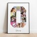 Letter O Photo Collage, Name Photo Gift for Newborn, Custom Printable ...
