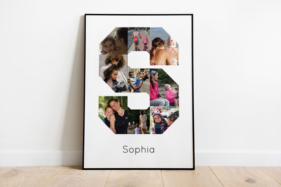 Letter S Photo Collage Name With S Photo Gift Newborn Photo | Etsy