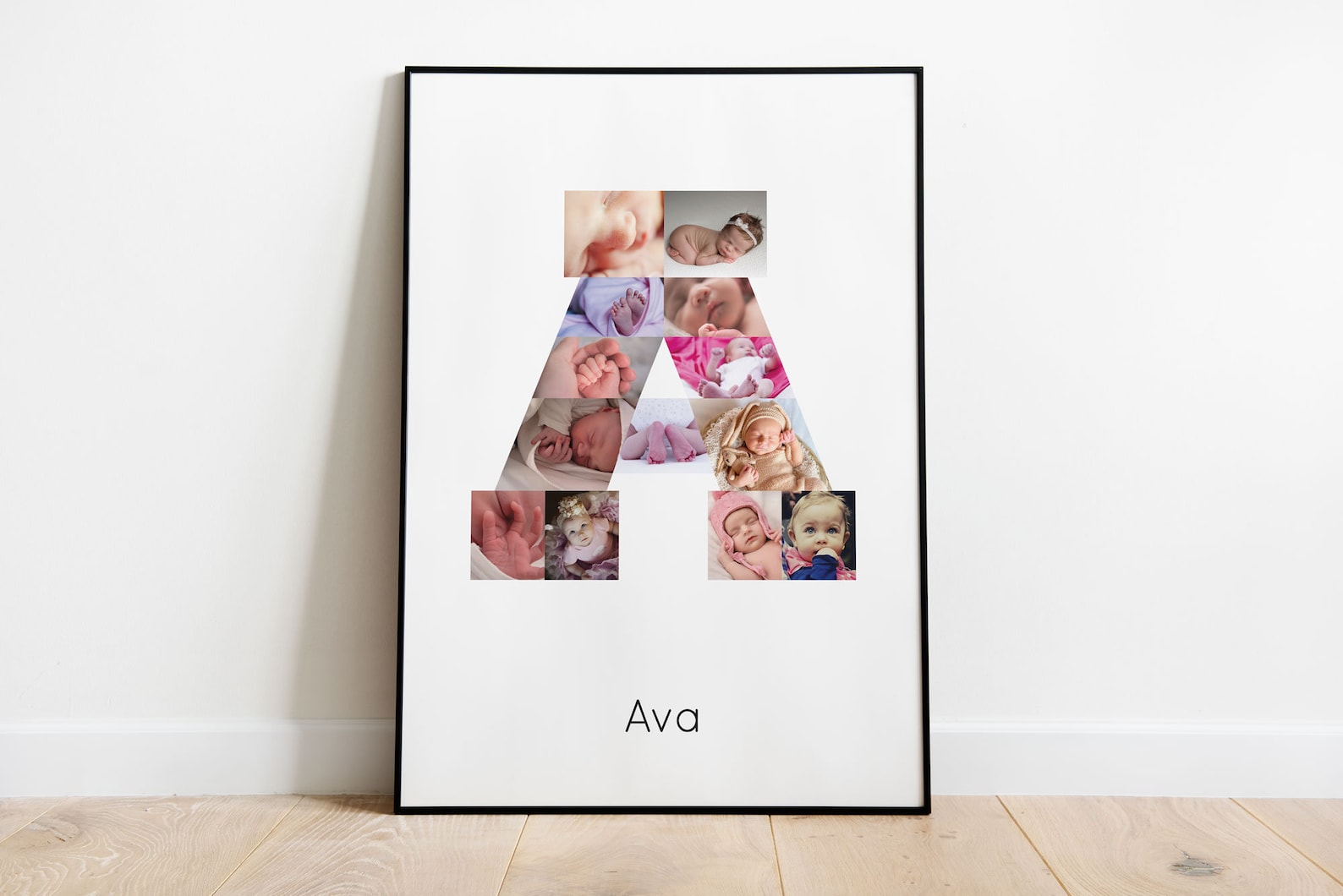 Letter A Photo Collage Name Photo Gift Newborn Photo - Etsy