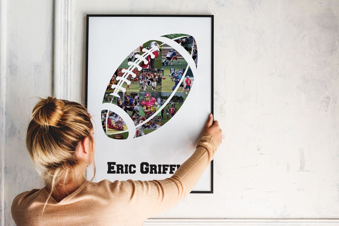 American Football Photo Collage, Senior Night Gift, Sports Coach ...