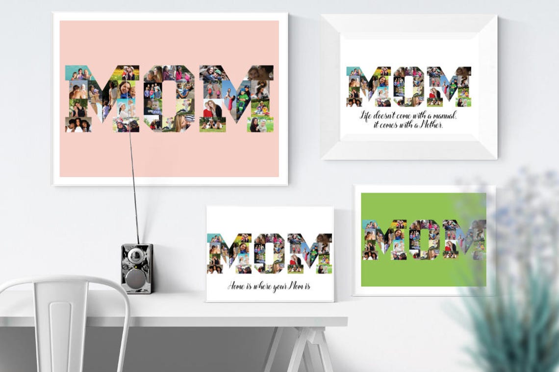 MOM Photo Collage Printable Mothers Day Gift MOM Birthday | Etsy