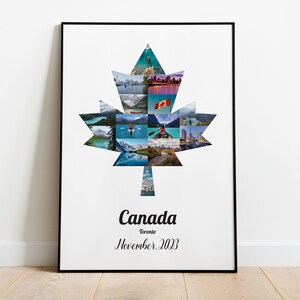 Canada Maple Leaf Photo Collage Template, Honeymoon Wedding Gifts ...