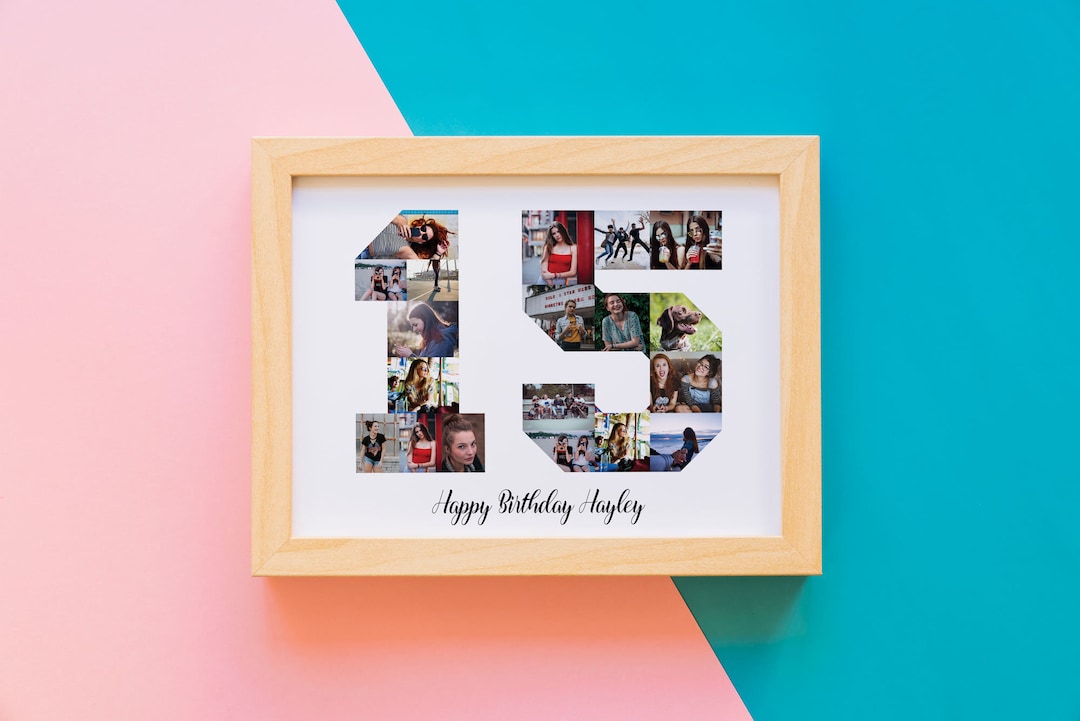 Sweet 15 Photo Collage, Quinceañera Birthday Gift, 15th Anniversary ...