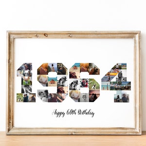 1964 Photo Collage, 60th Birthday Collage, Born in 1964 Printable Gift ...