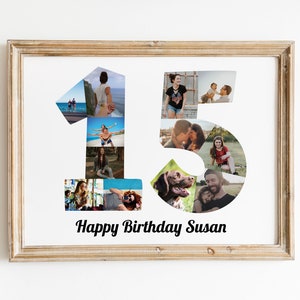 15 Photo Collage Template Edit in Canva, 15th Birthday Collage ...