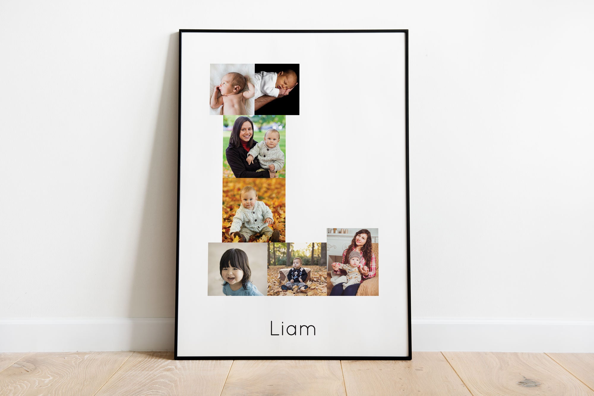 Letter L Photo Collage Name Photo Gift Newborn Photo - Etsy