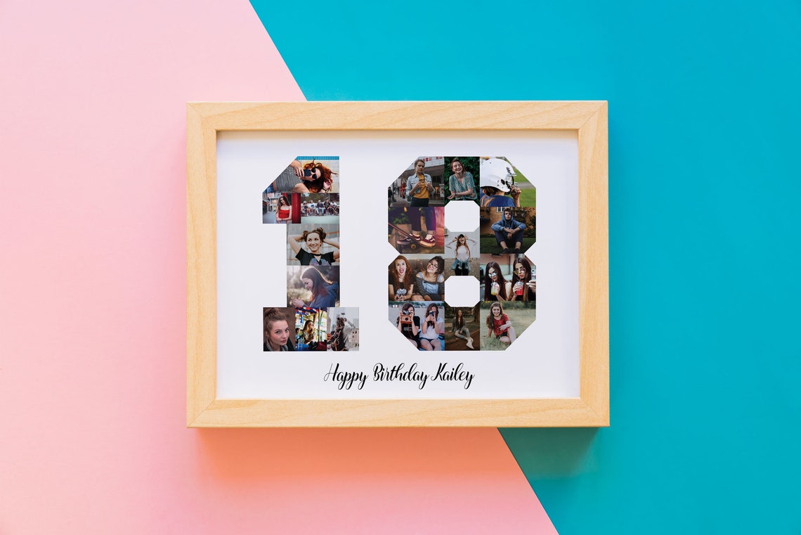 18th Birthday Photo Collage Bff Gift for Your Friend - Etsy