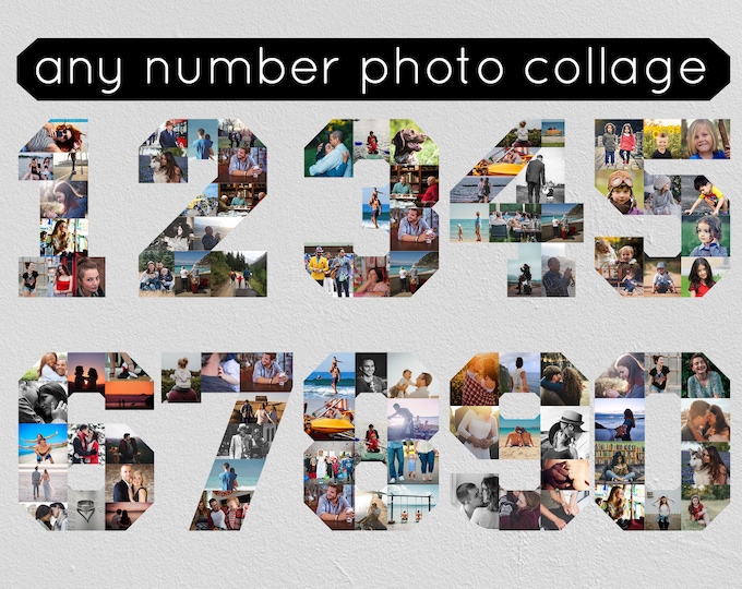 Number 2 Photo Collage, Second Birthday Gift (printable) - Etsy Canada