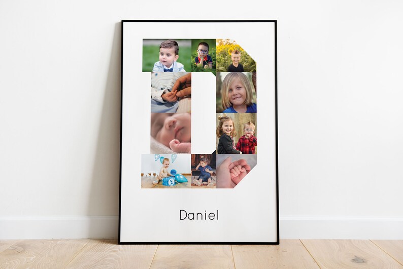 Letter D Photo Collage Name Photo Gift Newborn Photo - Etsy