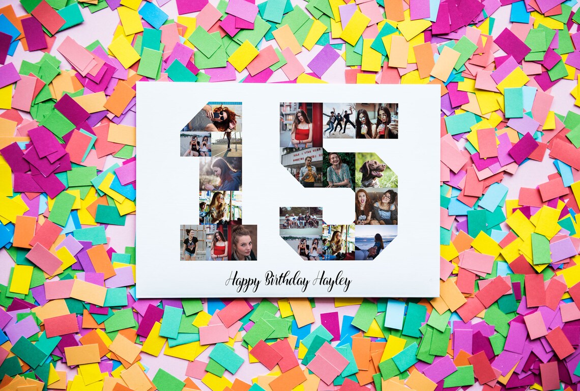 Sweet 15 Photo Collage Quinceañera Birthday Gift 15th | Etsy