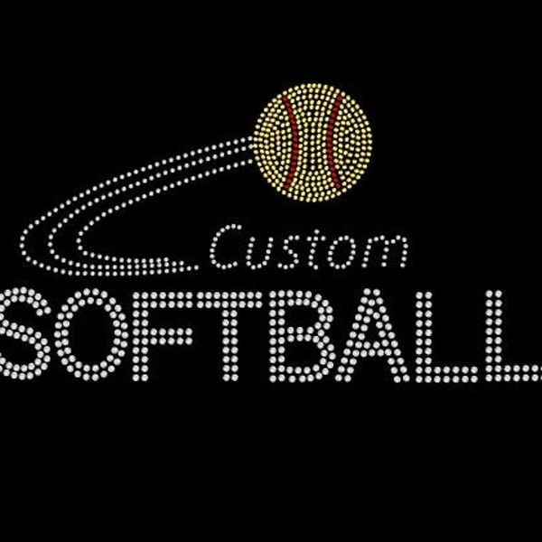 Softball Rhinestone - Etsy
