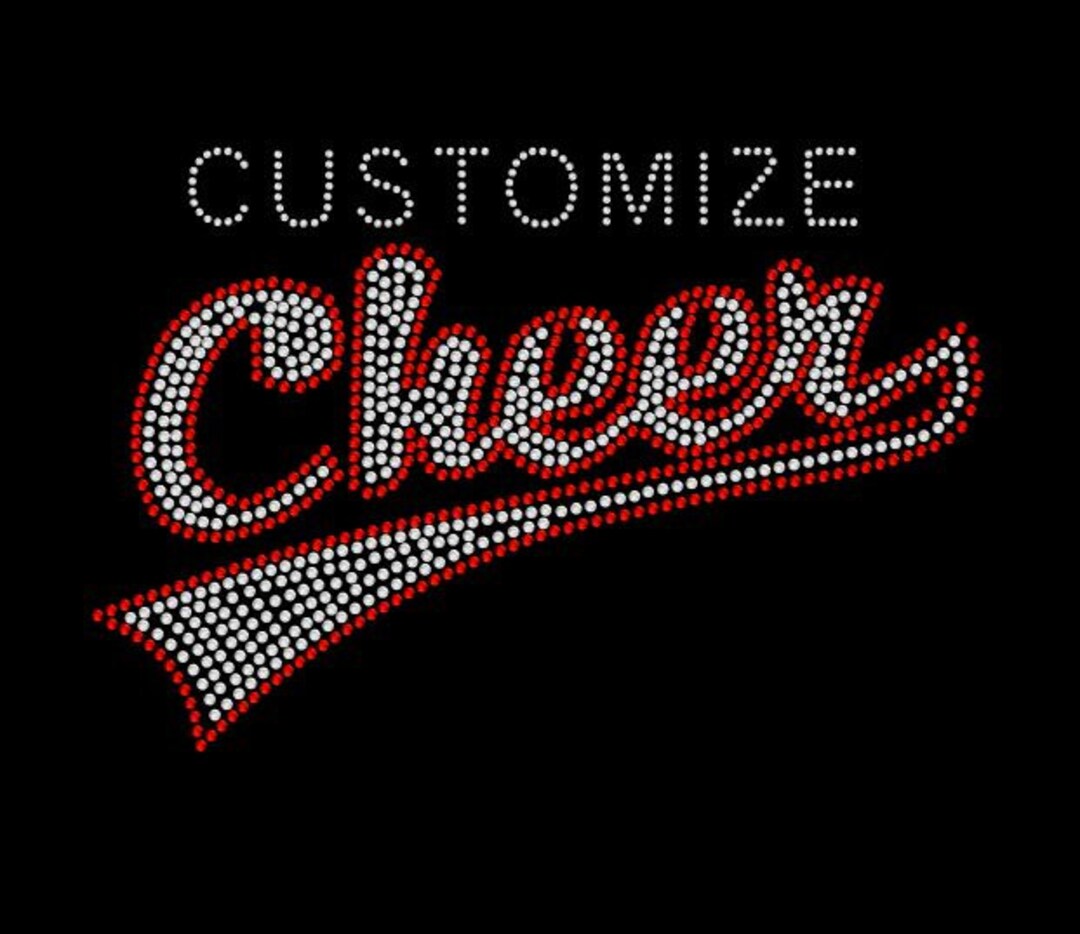 Custom Rhinestone Cheer Transfer, Custom Applique, Custom Bling, Custom ...
