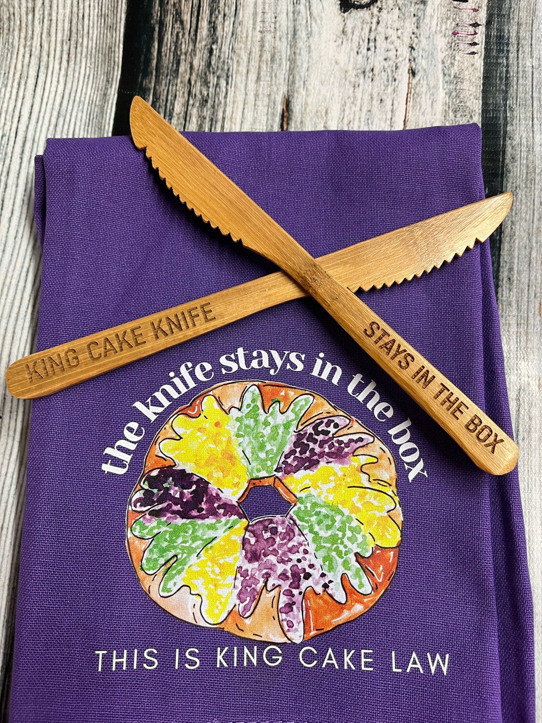 King Cake Knife, Stays in the Box, King Cake Knife Bamboo - Etsy