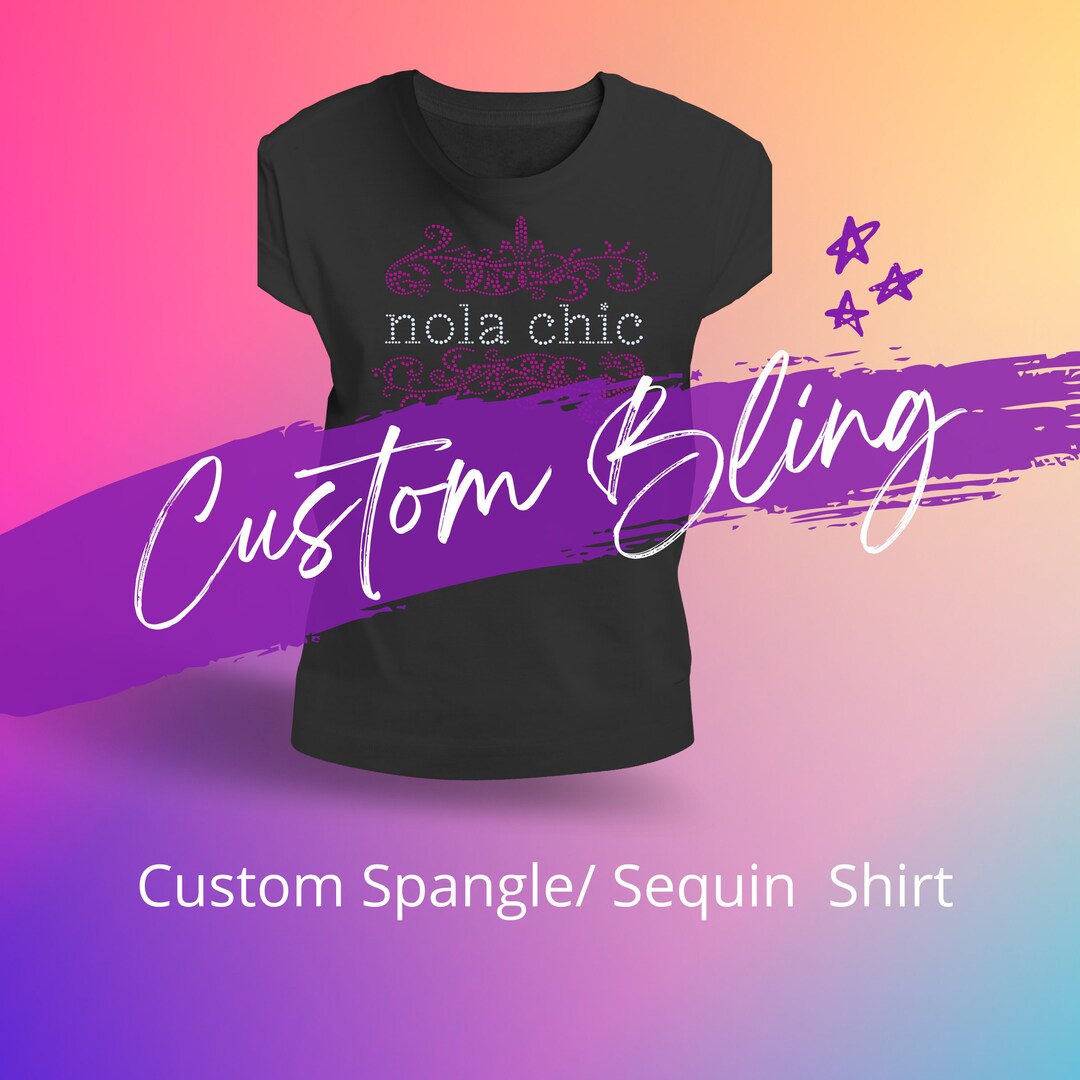 Custom Spangle Shirt. Logo, Artwork, Personalized, Business, Fundraiser ...